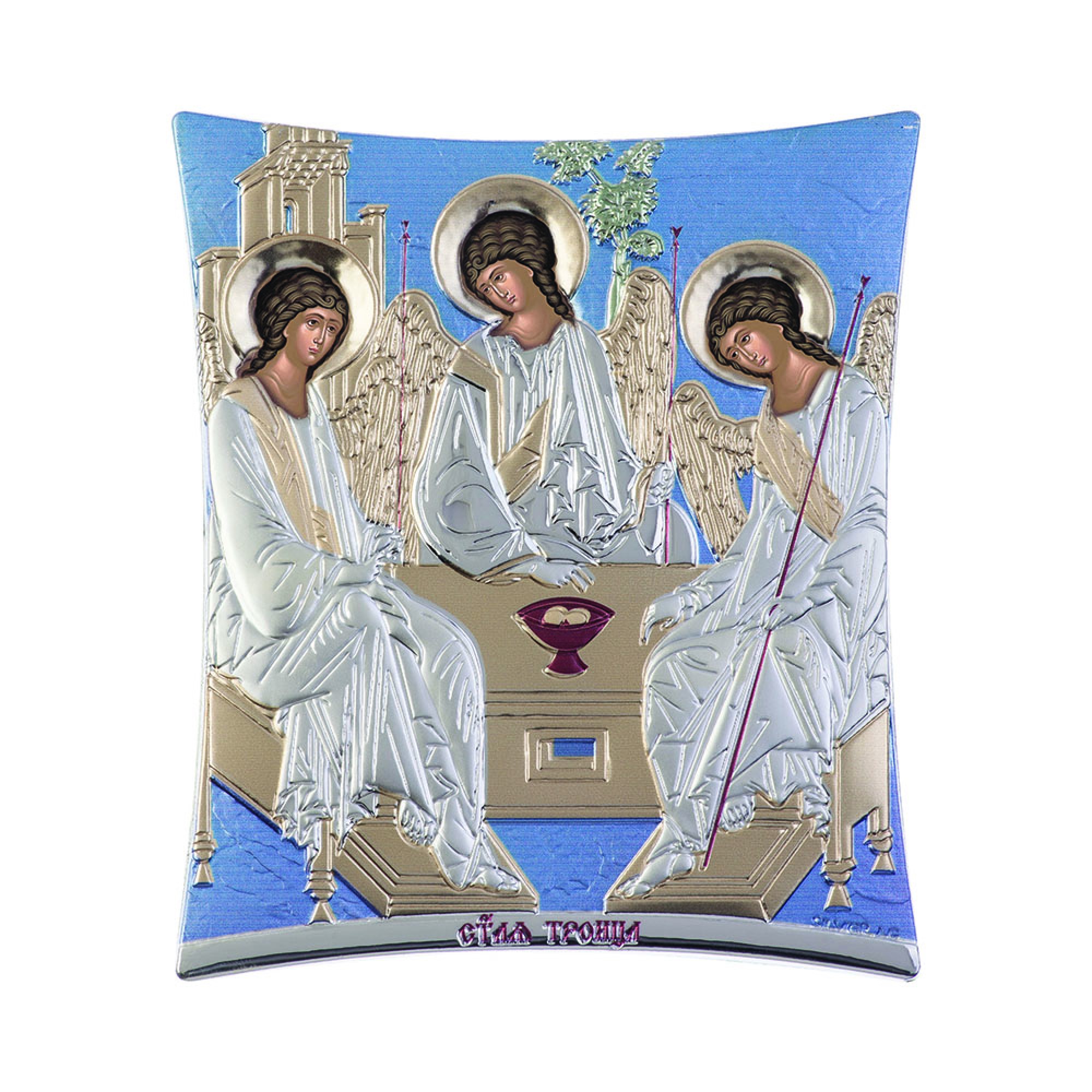 silver icons kivotos series square without wooden frame holy trinity ...