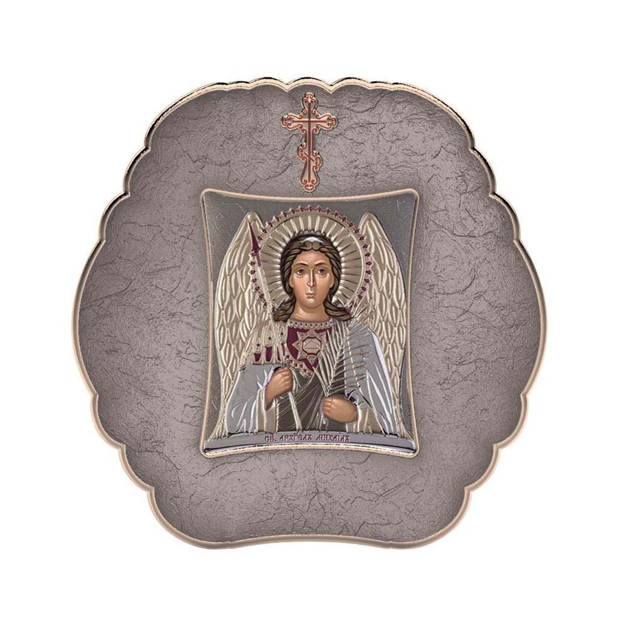 Archangel Michael with Modern Round Frame